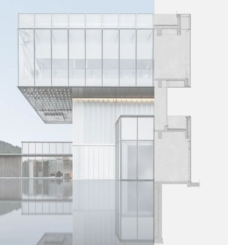 轻盈简洁，悬浮的玻璃盒子 - 智慧工地